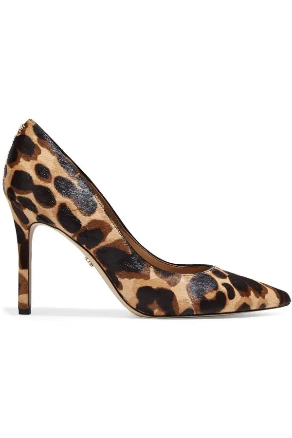 Sam Edelman Hazel Leopard-Print Calf Hair Pumps In Animal Print