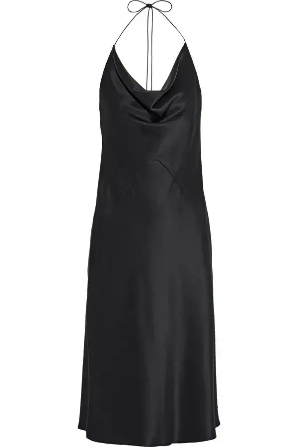 cable knit sweater dress women ANRABESS for Oversized Fall Long Sleeve Emerald Satin Square-Neck Midi Style:ST5114D Embrace the winter season Color:Noir/Multi