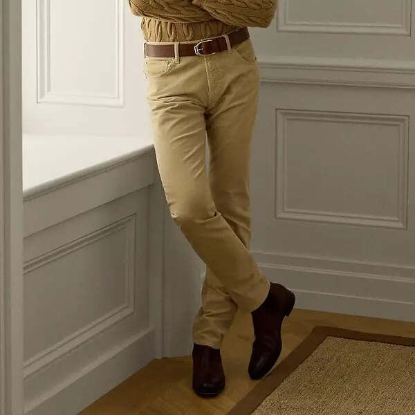 Ralph Lauren Slim Fit Stretch Corduroy Pant - Dune Tan