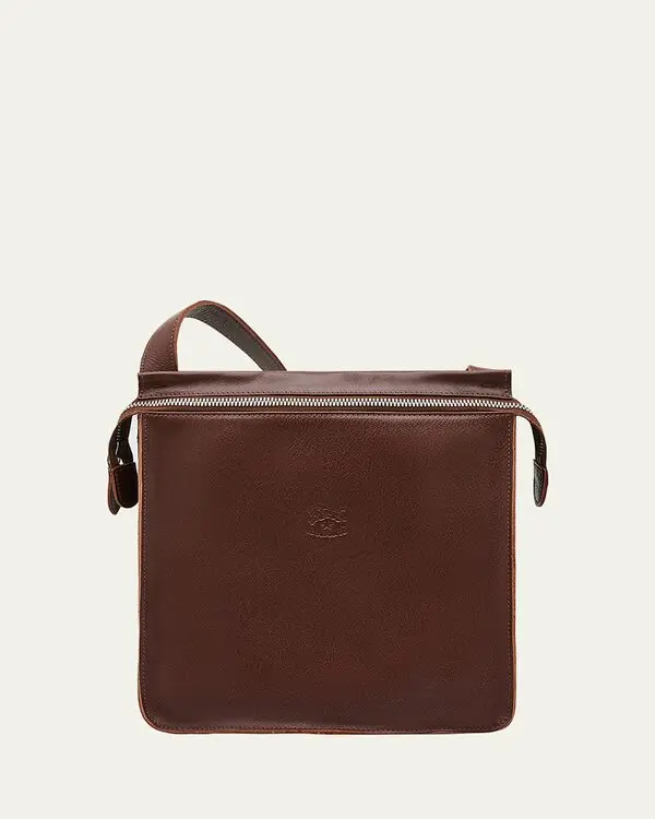 Il Bisonte Leather Crossbody Bag - Dark Brown