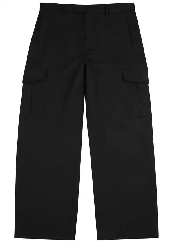 Second/Layer Disaster Wool Cargo Trousers In Black - 50% Off 