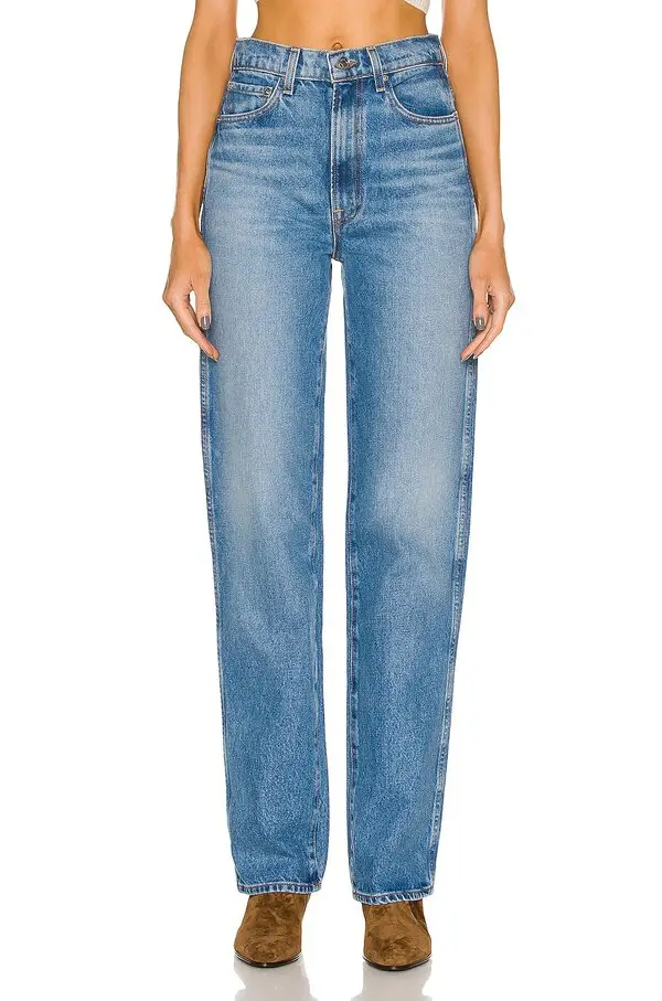 GRLFRND Sara Super High Rise Slim Straight Jeans - Lenox Hill