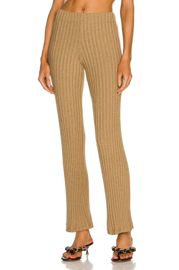 Enza Costa Lurex Sweater Rib Pant