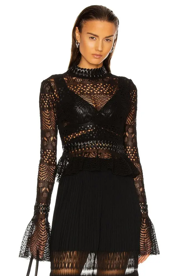 Alaïa Fitted Long Sleeve Top