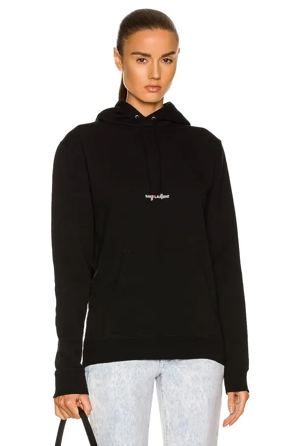 Saint Laurent Logo Sweatshirt - Noir & Blanc