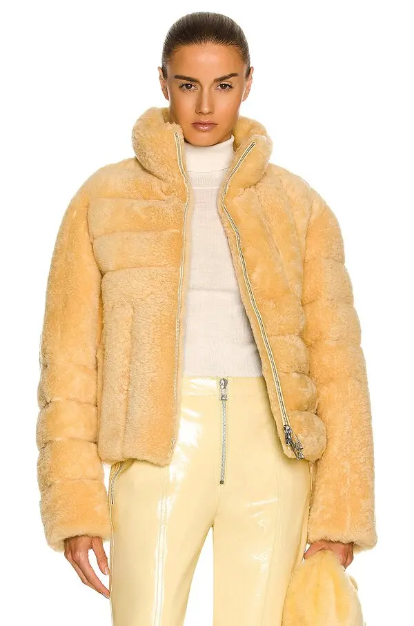 Bottega Veneta Short Teddy Shearling Jacket