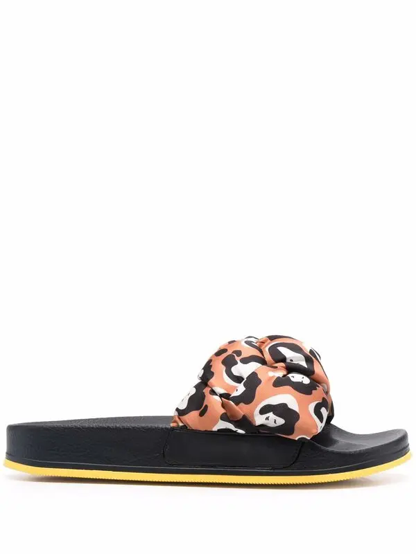 La DoubleJ Treccia Slide Sandals - Brown