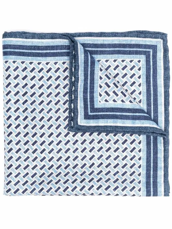 Brunello Cucinelli Geometric-pattern Pocket Square
