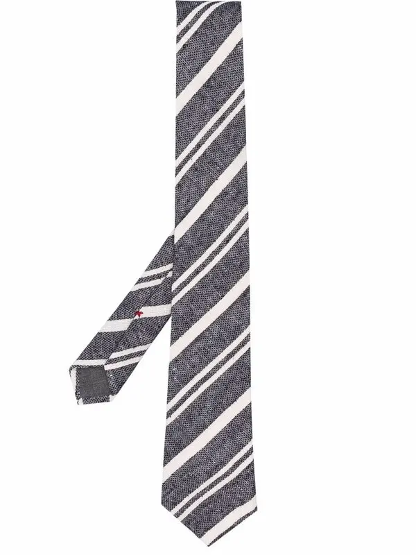 Brunello Cucinelli Diagonal Striped Neck Tie - Blue