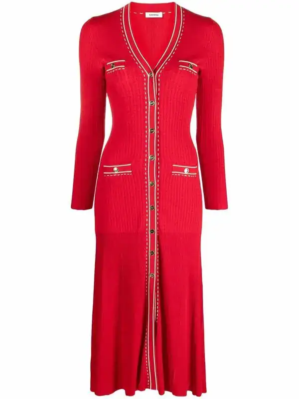 sandro red knit dress Esmeralda Knitted In - 50% Off Womens dress