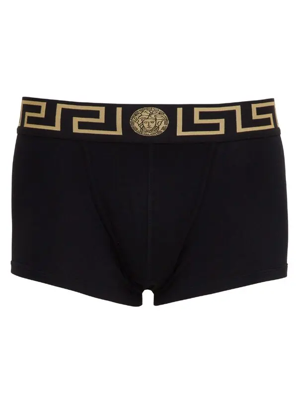 Versace Set Of Two Greek Boxers - Black | Editorialist