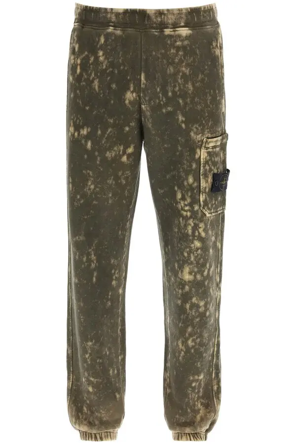 Stone Island Off-Dye Ovd Cargo Sweatpants M Cotton In Khaki, Beige 