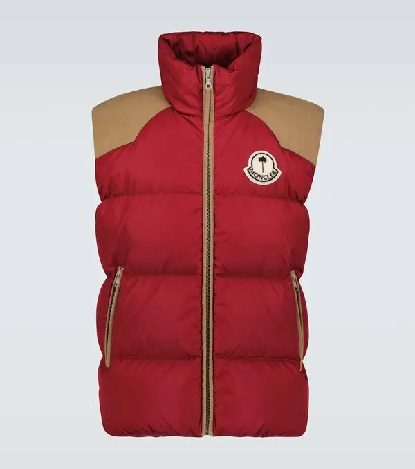 Moncler Palm Angels Kamakou Down-Filled Vest Red Editorialist