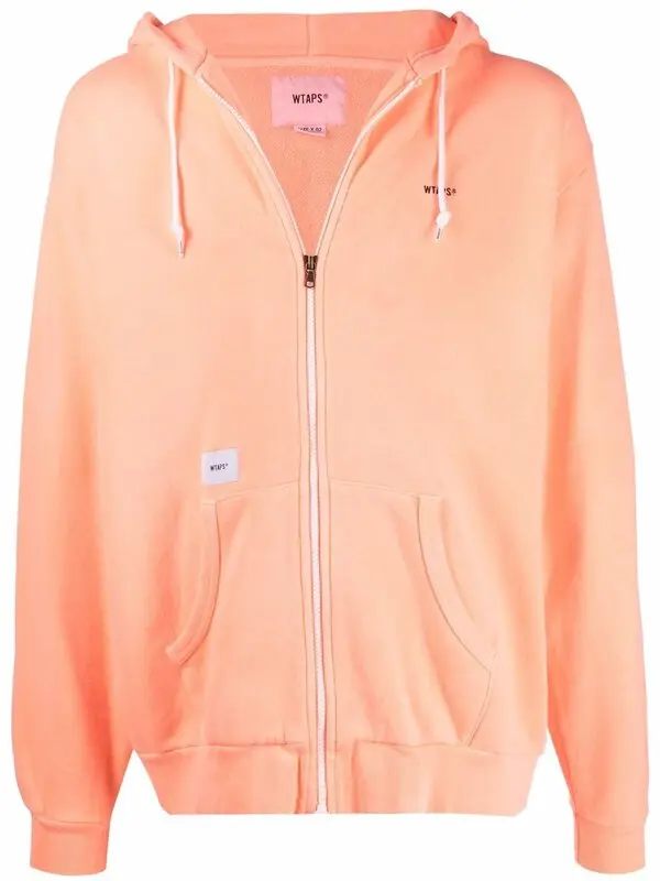 WTAPS Logo-embroidered Zip-up Hoodie