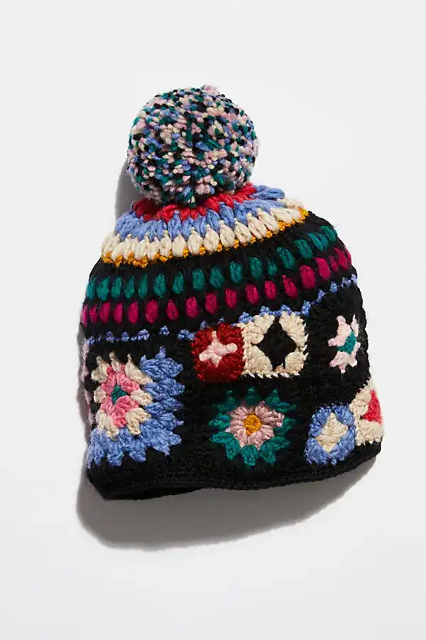 NWT Free People X French Knot Fairy Knit Pom Beanie Hat Tide Stripe Knit Pom Beanie | Free People main image 2