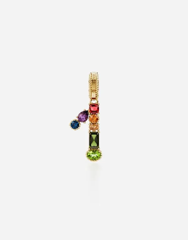 Dolce & Gabbana 18kt Fine Gemstone Number 1 Pendant - Yellow Gold