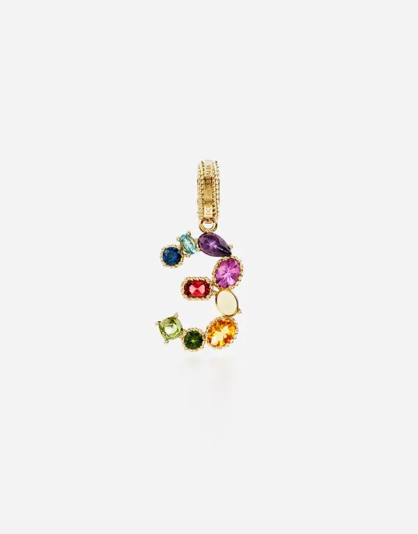 Dolce & Gabbana 18kt Gold Number 3 Pendant - Yellow Gold