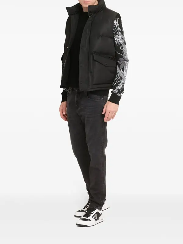 Alexander McQueen Graffiti-print Padded Gilet - Black