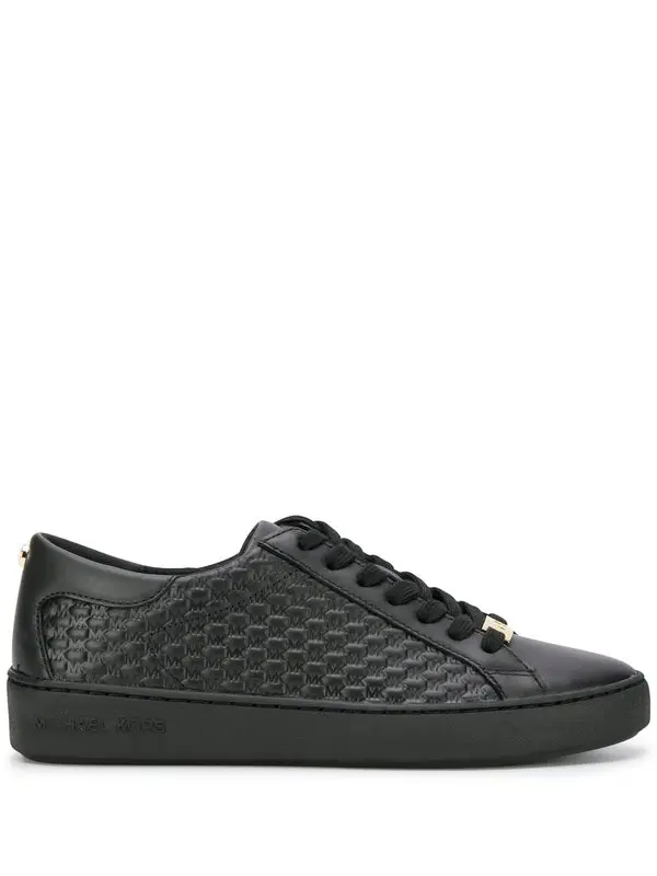 Michael Kors Colby Woven Style Sneakers In Black 19% Off