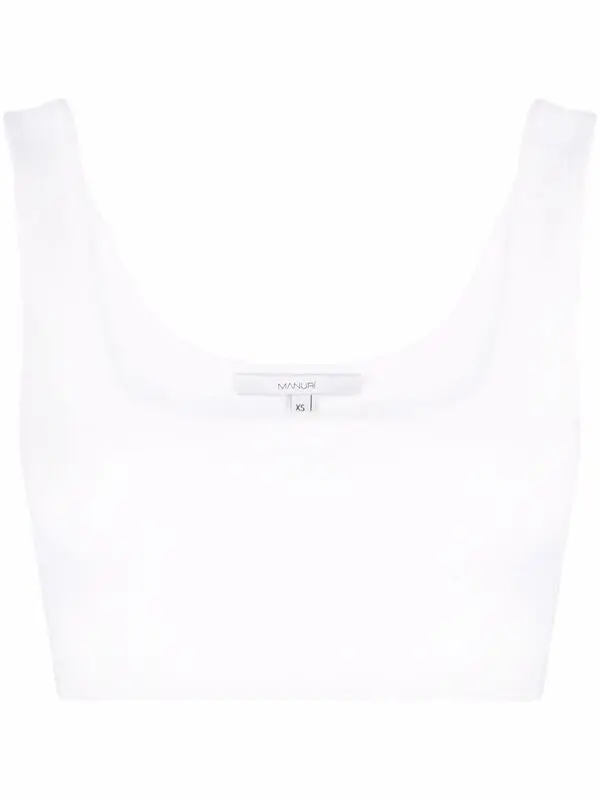 MANURI Miss Jane Cropped Top - White