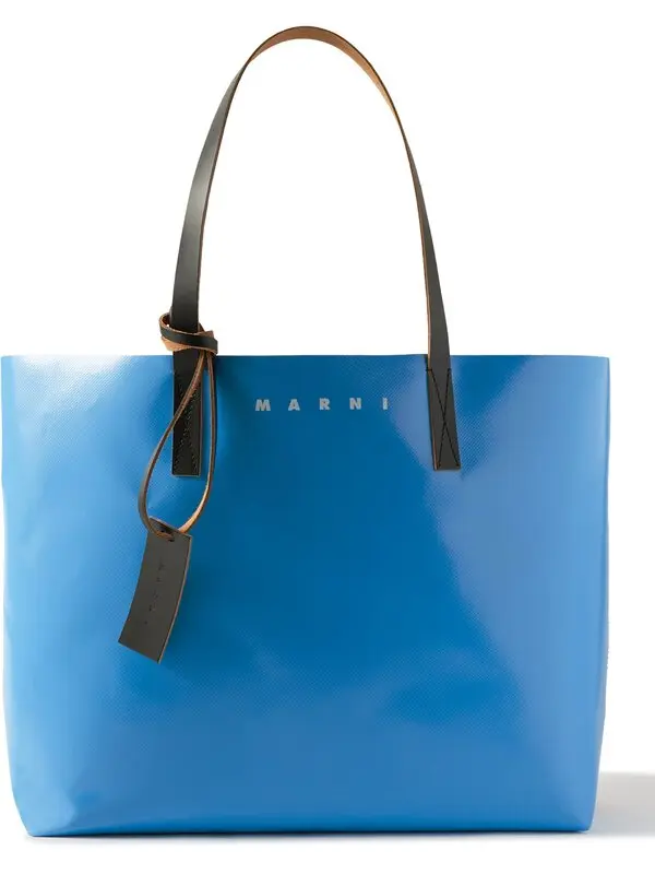 Marni Tribeca Reversible Leather-Trimmed Two-Tone Pvc Tote Bag