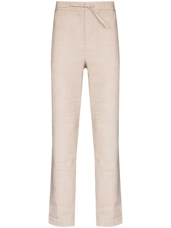 Frescobol Carioca Oscar Drawstring Chino Trousers - Neutrals