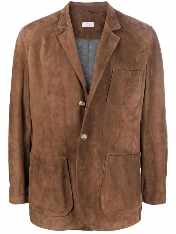 Brunello Cucinelli Leather Blazer