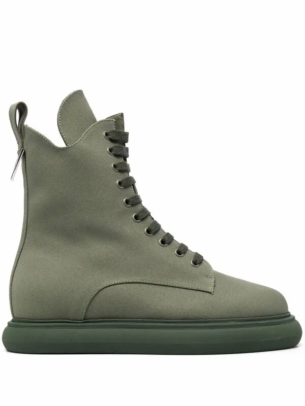 Attico Selene Platform-sole Mid-calf Boots - Green