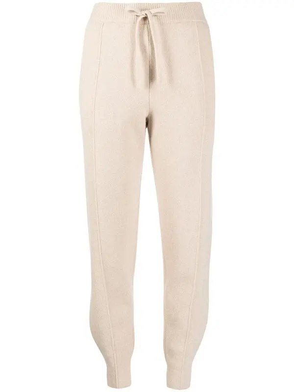 Pringle Of Scotland Tapered-leg Knit Trousers - Brown