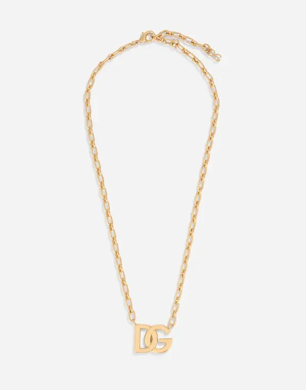 Dolce & Gabbana Chain Necklace With Dg Logo - Gold