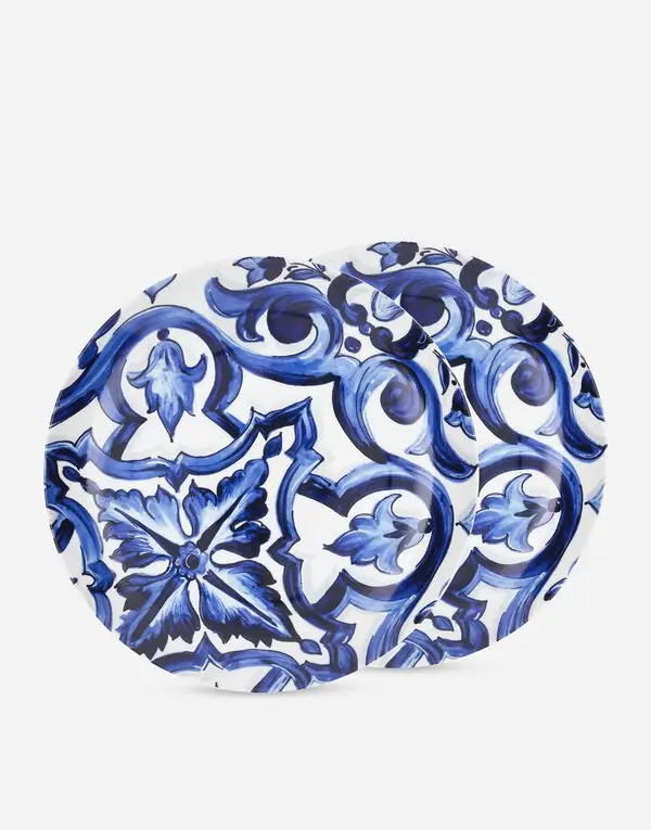 Dolce & Gabbana Set 2 Porcelain Dinner Plates - Multicolor