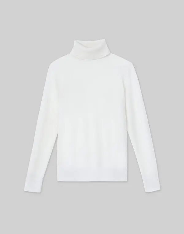Lafayette 148 New York Plus-size Cashmere Turtleneck Sweater - Cloud