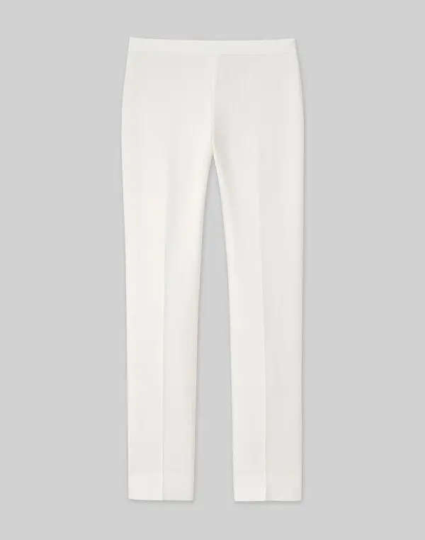 Lafayette 148 New York Finesse Crepe Bleecker Pant - Cloud