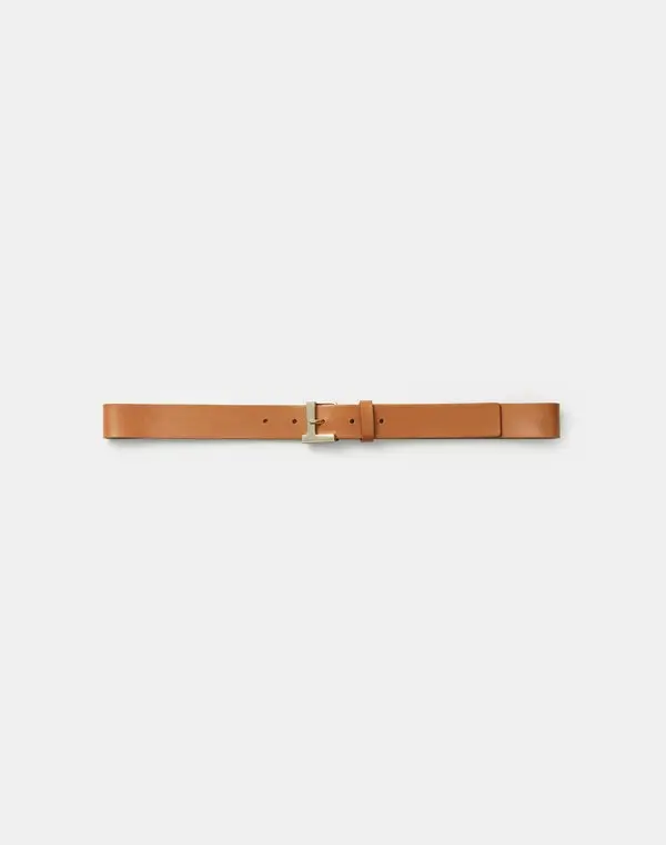 Lafayette 148 New York Nappa Leather Beam Belt - Copper