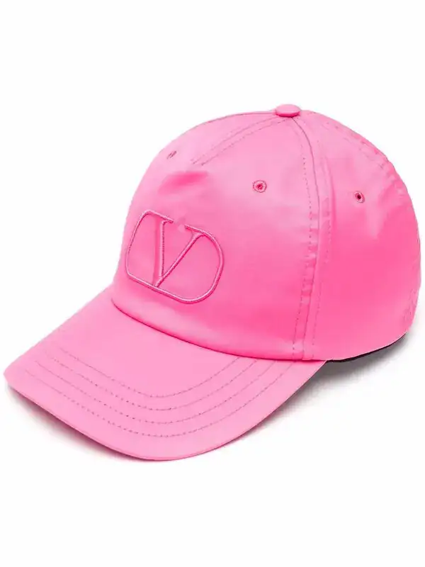 Valentino Garavani Vlogo Embroidered Cap In Pink - 48% Off  display picture 1