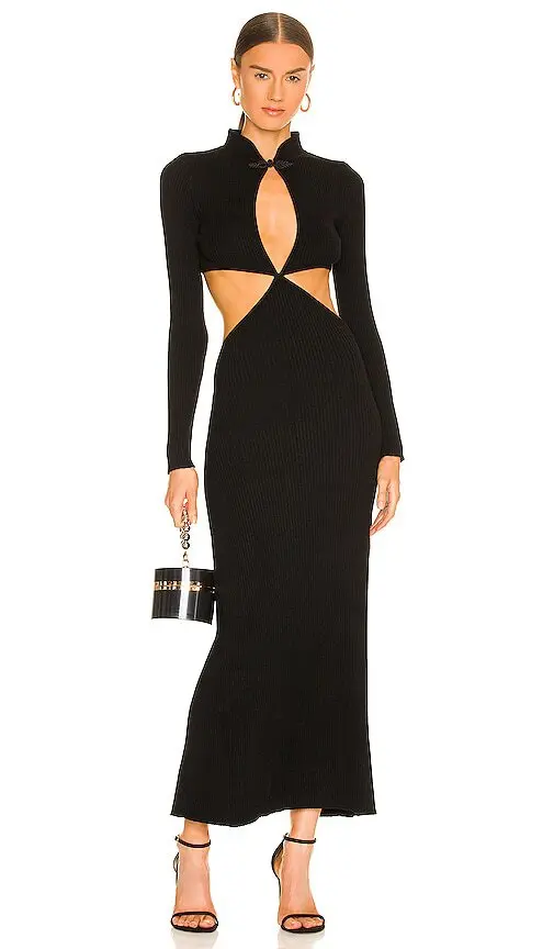 cult gaia jena knit dress Cult Gaia Cassi Pearl-Detailed Knit Midi Dress main image 0