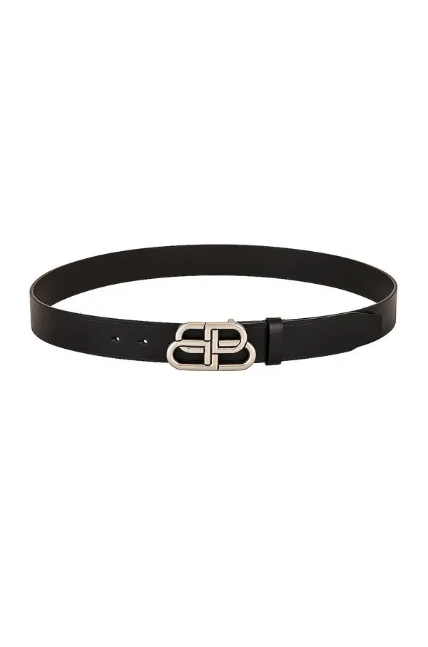 Balenciaga Bb Large Belt - Black