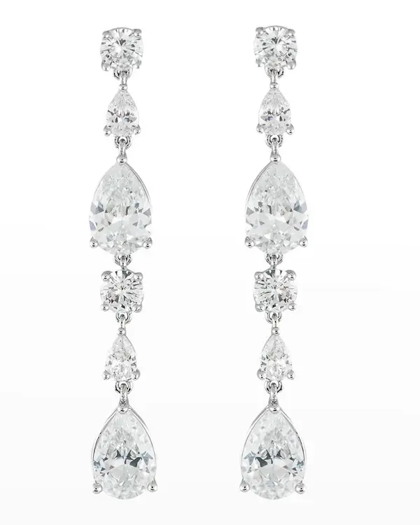 KENNETH JAY LANE Round And Pear Dangle Earrings