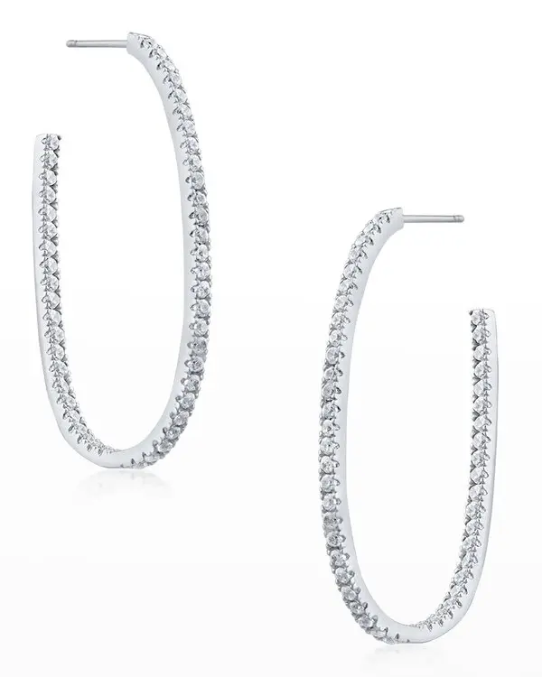 KENNETH JAY LANE Round Cubic Zirconia In-and-out Hoop Earrings