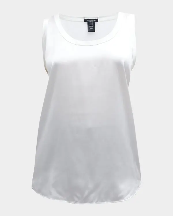 Lafayette 148 New York Reversible Silk Charmeuse Shell - Cloud