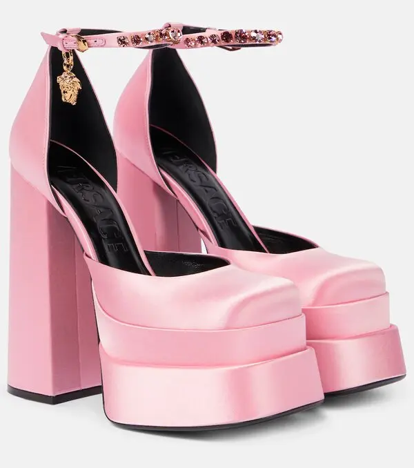 Versace Medusa Aevitas Platform Pumps - Pink