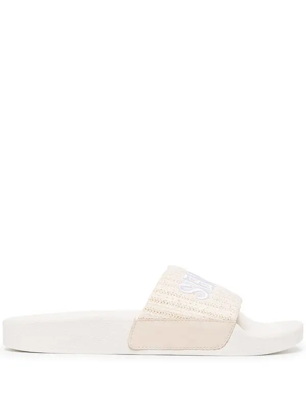 Senso Elly Ii Logo-embroidered Slides - Neutrals