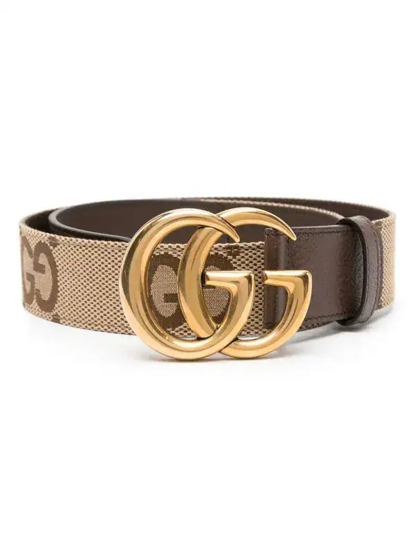 Gucci Gg Marmont Canvas Belt - Brown | Editorialist display picture 2