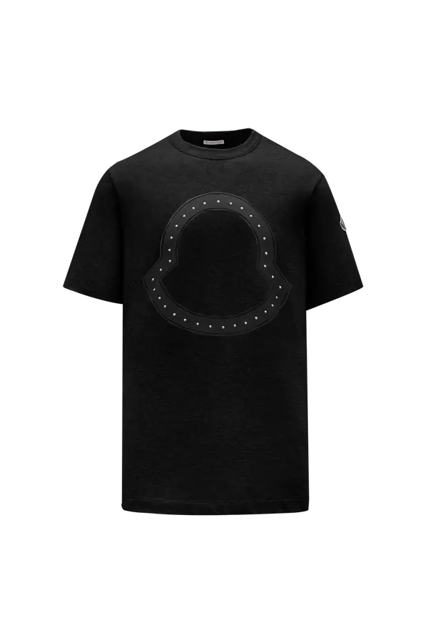 Moncler Men Moncler Logo Outline T-shirt - Black | Editorialist