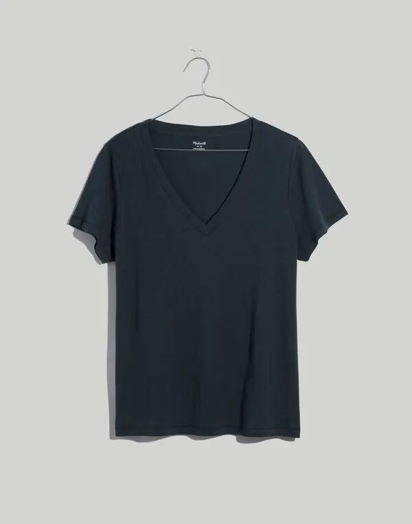 Madewell Whisper Cotton V-neck Tee - Dark Palm