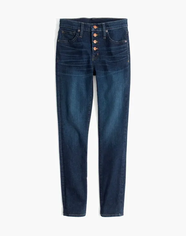Madewell 9 Mid-rise Skinny Jeans With Button-front