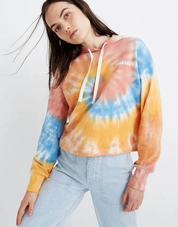 Madewell X Free Easy® Tie-Dye Hoodie Sweatshirt In Swirl Td Free
