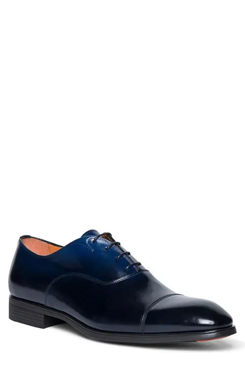 Santoni Backyard Cap Toe Oxford - Blue | Editorialist display picture 1