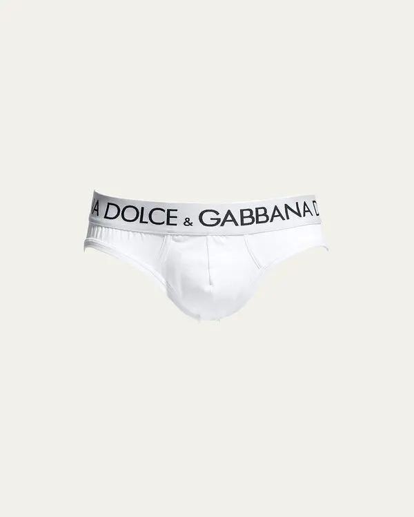 Dolce & Gabbana Midi Logo Briefs - White