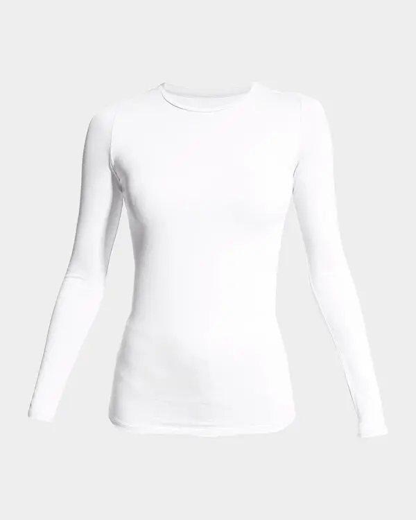 Majestic Filatures Soft Touch Long-sleeve Top - Blanc 01bl